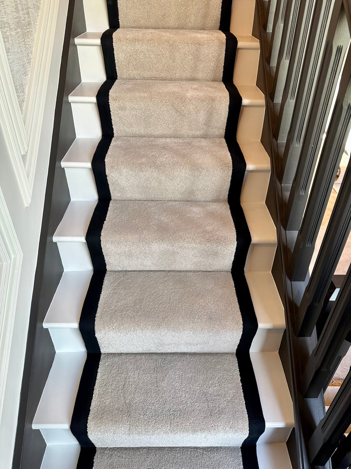 Black Border Reflections Stair Runner – HH Stair Runners