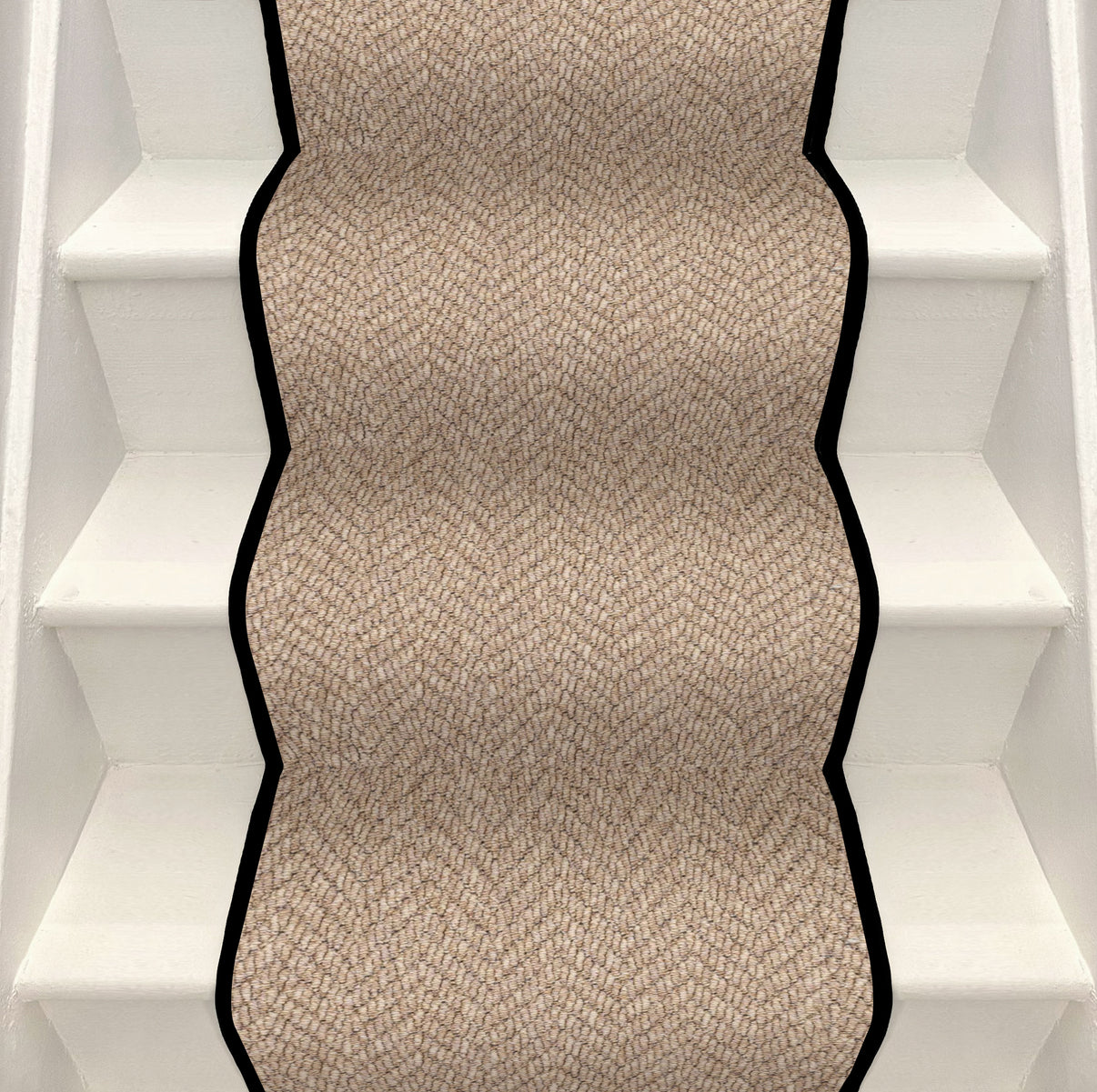 Herringbone Stair Runner - Small Black Border – HH Stair Runners