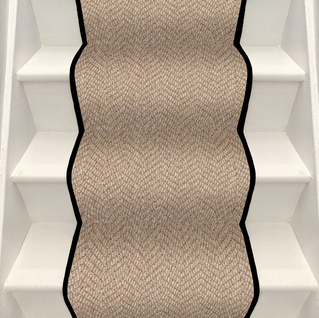 Herringbone Stair Runner - Small Black Border – HH Stair Runners