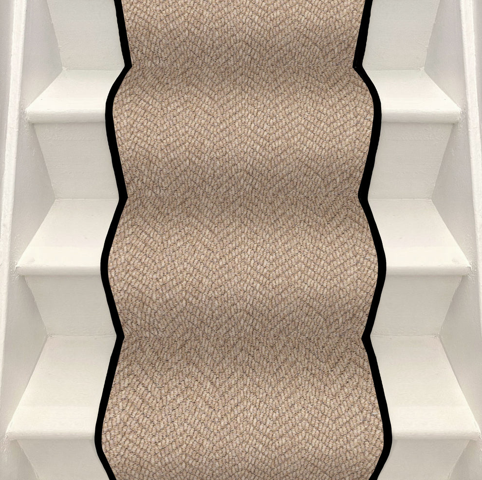 Herringbone Stair Runner - Small Black Border – HH Stair Runners