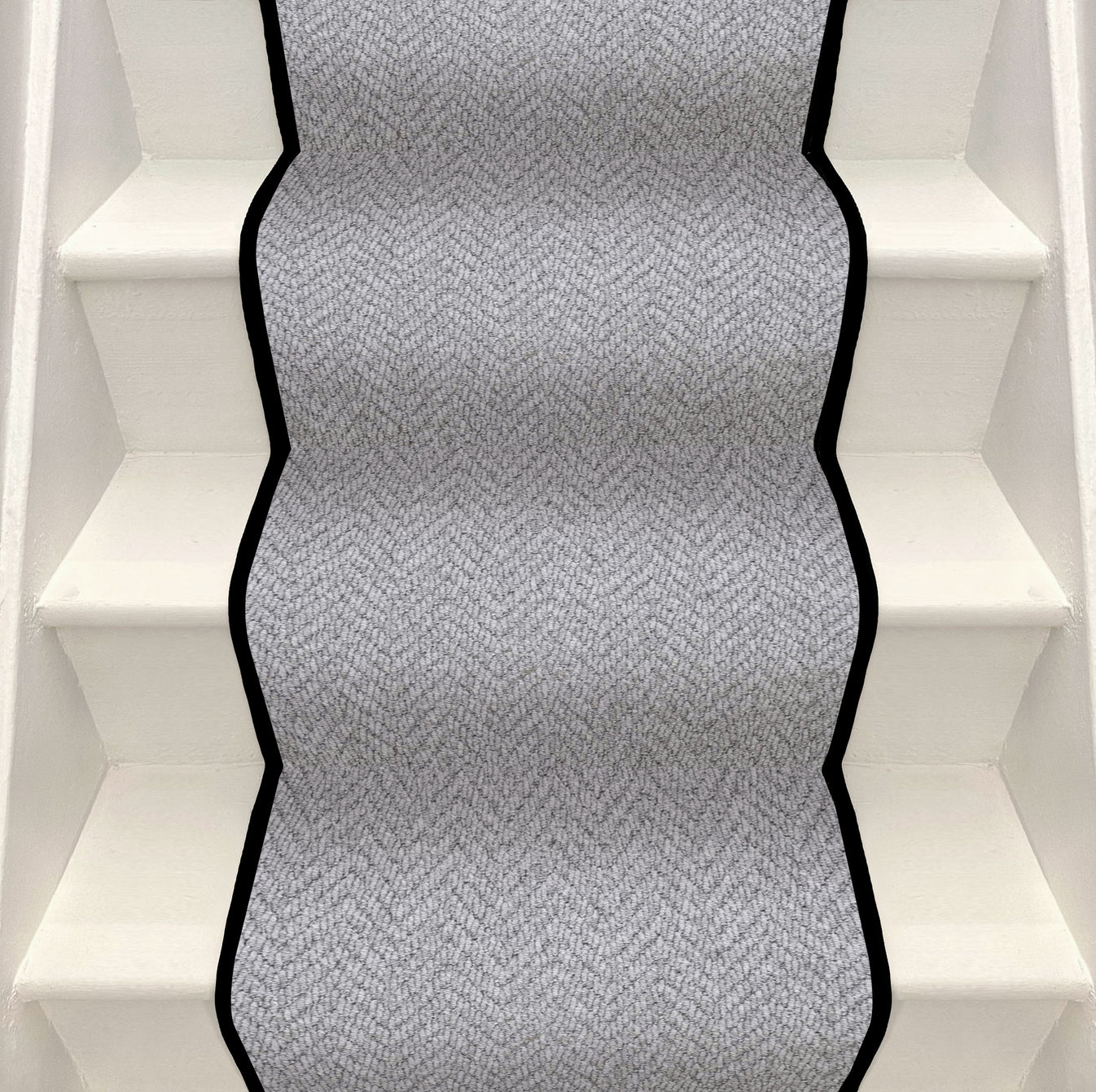 Herringbone Stair Runner - Small Black Border – HH Stair Runners